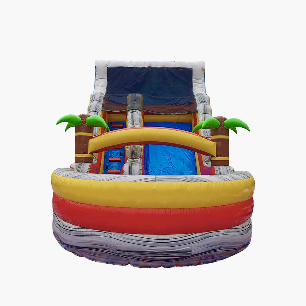 Grey Marble water slide for Rent - Kangaroo's Castles Bouncy Castle ...