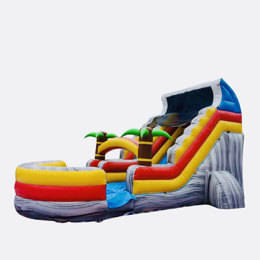Grey Marble water slide for Rent - Kangaroo's Castles Bouncy Castle ...