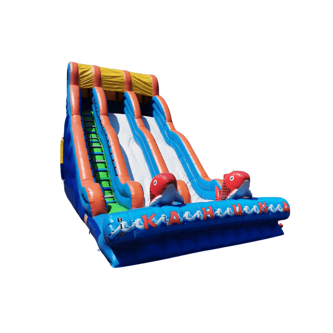 23′ high Dual Kahuna Slide for Rent - Kangaroo's Castles Bouncy Castle ...